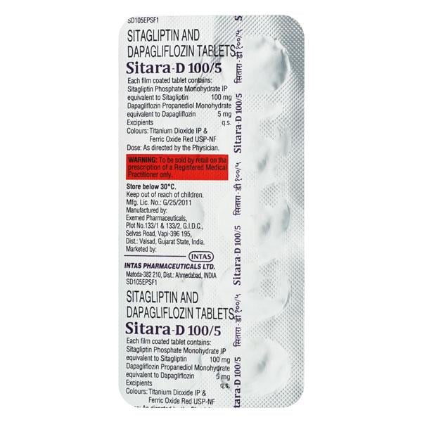 Buy SITARA D 100/5 Tablet 10's Online at Upto 25% OFF | Netmeds