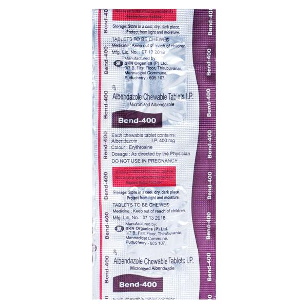 Bend 400mg Tablet 2'S : Uses, Side Effects, Price | Netmeds