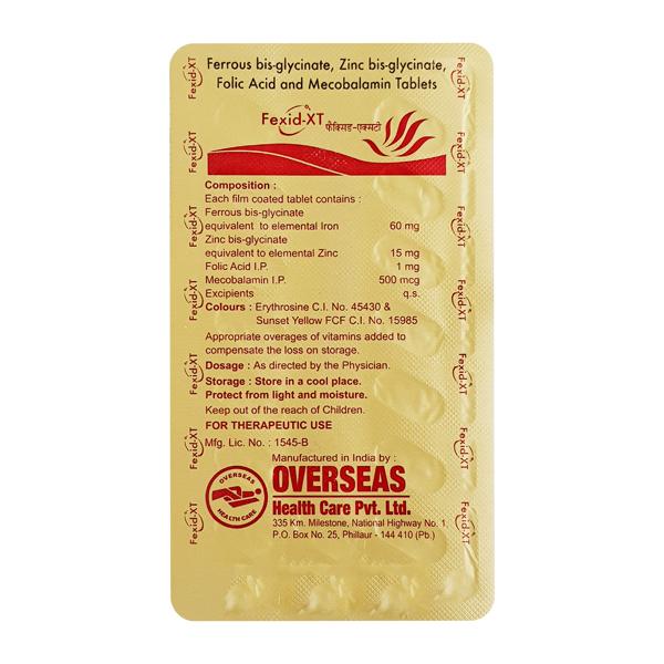 Fexid XT Tablet 15'S : Price, Uses, Side Effects | Netmeds