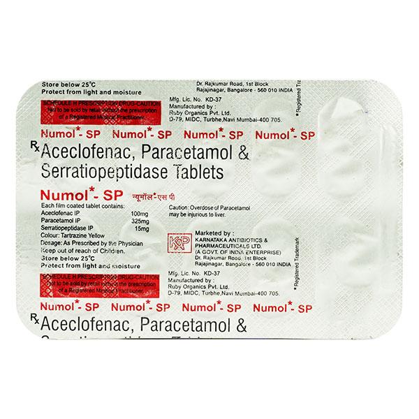 Buy Numol SP Tablet 10'S Online at Upto 25% OFF | Netmeds
