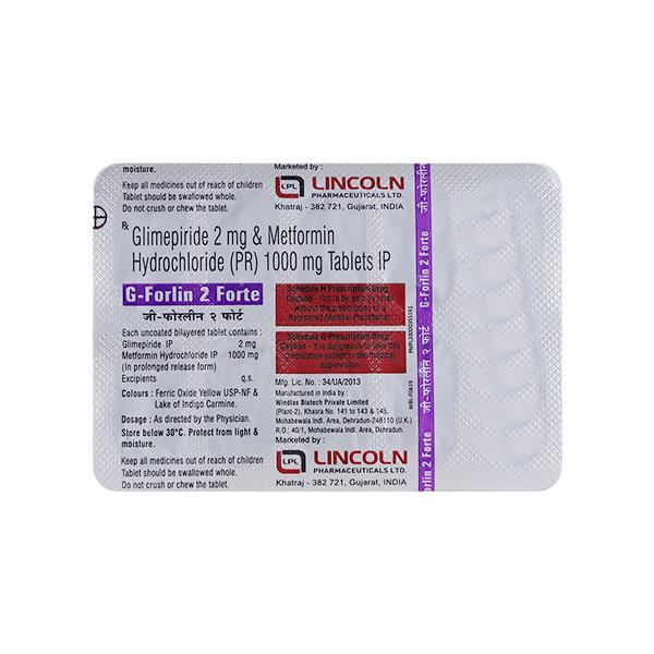 G Forlin Forte 2mg Tablet 10'S : Price, Uses, Side Effects | Netmeds