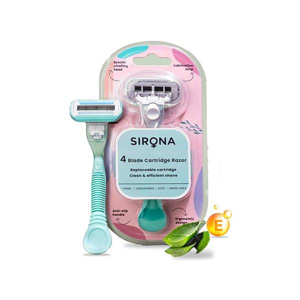 Buy Sirona 4 Blade Hair Removal Cartridge Razor for Women 1's Online at ...