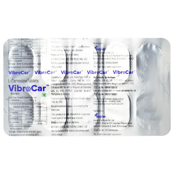 VIBROCAR Tablet 10's Price, Uses, Side effects, Substitutes | Netmeds