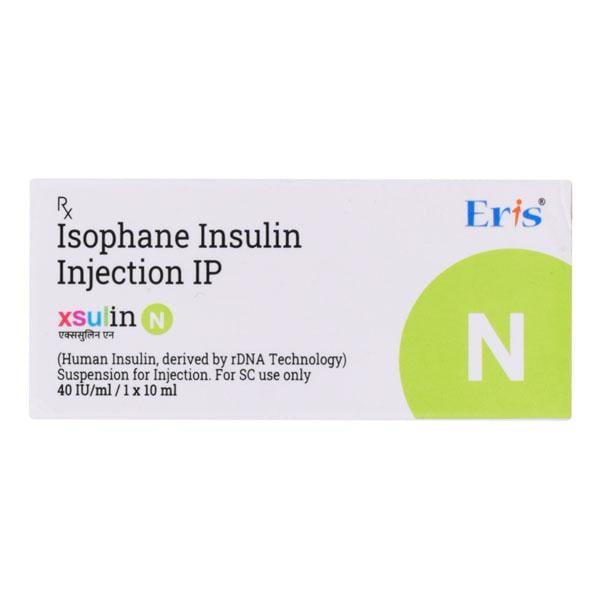 XSULIN N 40iu Injection 10ml : Price, Uses, Side Effects | Netmeds
