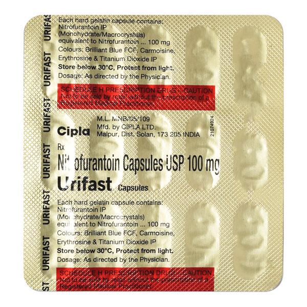 Urifast 100mg Capsule 15'S : Uses, Side Effects, Price | Netmeds