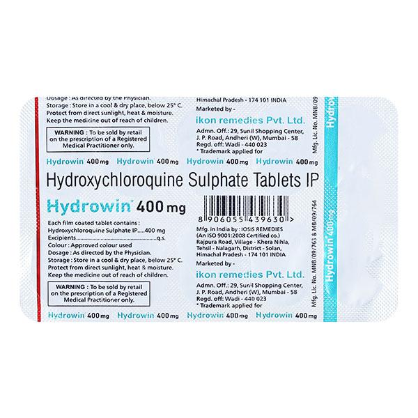 HYDROWIN 400mg Tablet 10's Price, Uses, Side effects, Substitutes | Netmeds