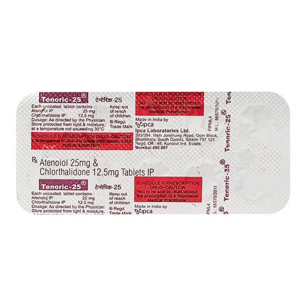 Tenoric 25mg Tablet 10'S : Price, Uses, Side Effects | Netmeds