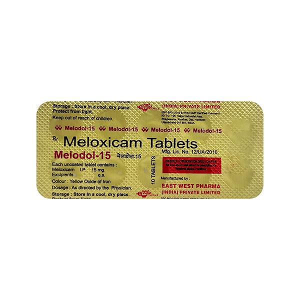Melodol 15mg Tablet 10'S Price, Uses, Side effects, Substitutes | Netmeds