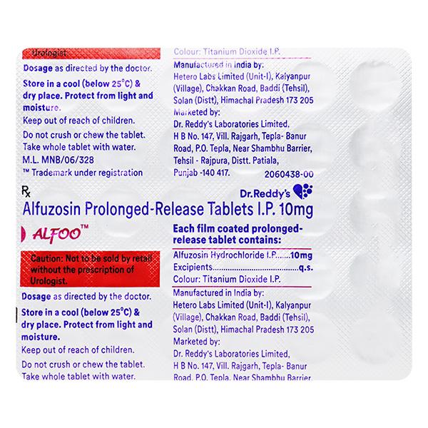 Alfoo 10mg Tablet 30'S - Price, Uses, Side Effects | Netmeds