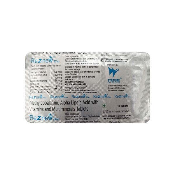 Buy REZNEW PLUS Tablet 10's Online at Upto 25% OFF | Netmeds