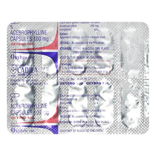 Oxybro 100mg Capsule 10'S Price, Uses, Side effects, Substitutes | Netmeds