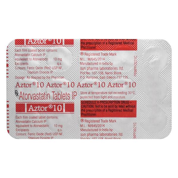 Buy Aztor 10mg Tablet 15'S Online at Upto 25% OFF | Netmeds