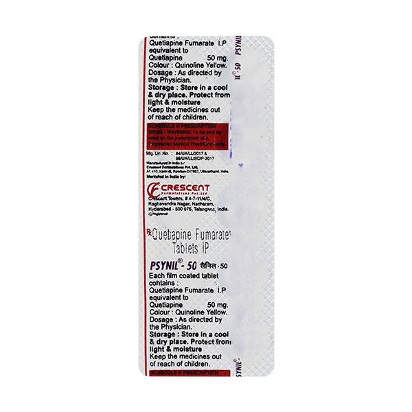 Buy PSYNIL 50 Tablet 10's Online at Upto 25% OFF | Netmeds