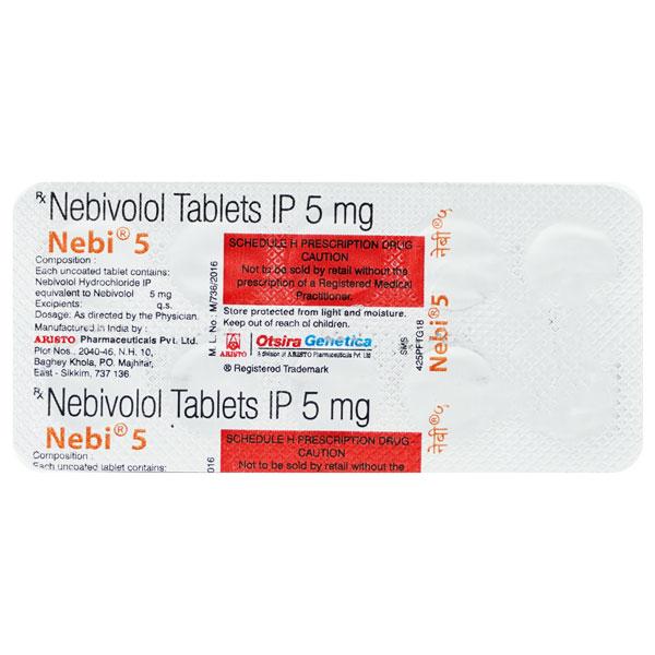 Nebi 5mg Tablet 10'S : Price, Uses, Side Effects | Netmeds
