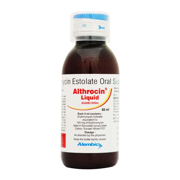 Althrocin Liquid 60ml Price, Uses, Side effects, Substitutes | Netmeds