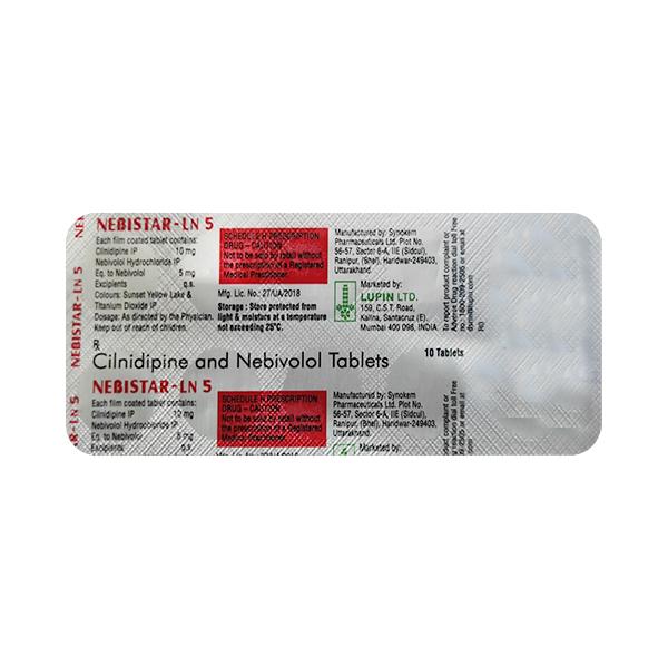 Buy NEBISTAR LN 5 Tablet 10's Online at Upto 25% OFF | Netmeds