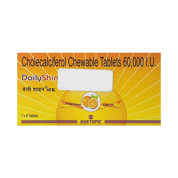 Dailyshine 60K Sugar free Orange Flavour Tablet 8'S : Uses, Side ...