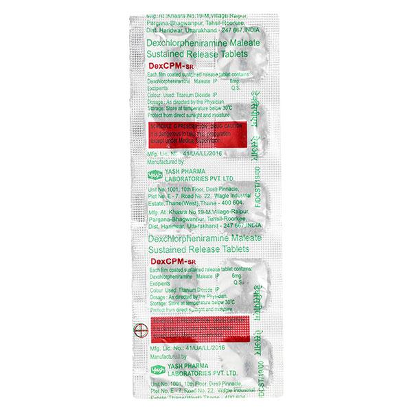 Buy DEXCPM SR 6mg Tablet 10's Online at Upto 25% OFF | Netmeds