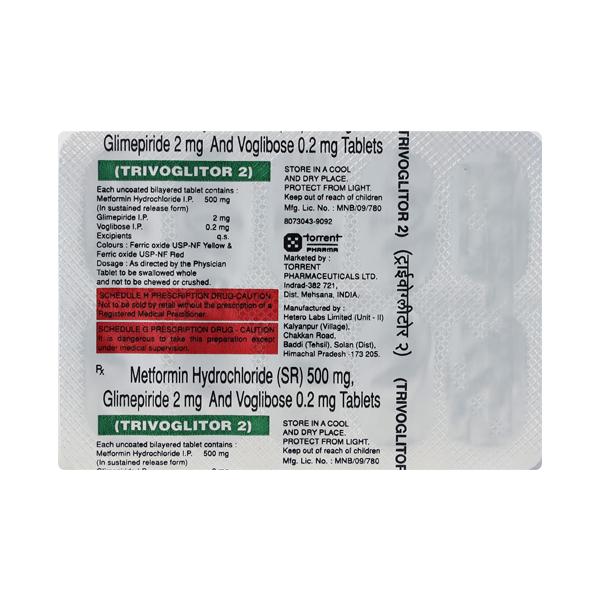 Trivoglitor 2mg Tablet 10'S : Price, Uses, Side Effects | Netmeds