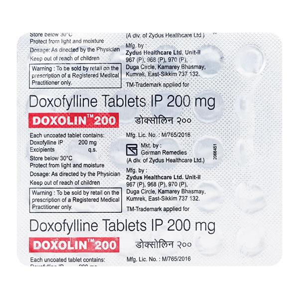 Buy Doxolin 200mg Tablet 30'S Online at Upto 25% OFF | Netmeds