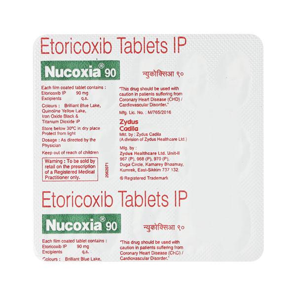 Buy Nucoxia 90Mg Tablet 15's Online at Upto 25% OFF | Netmeds