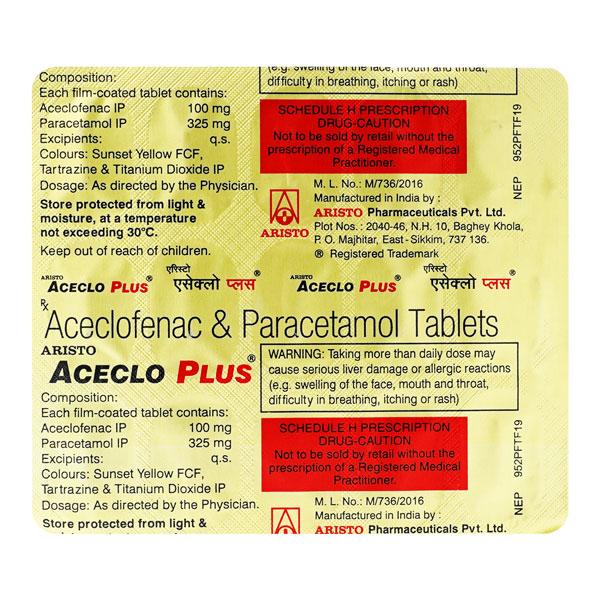 Aceclo Plus Tablet 15'S - Price, Uses, Side Effects | Netmeds