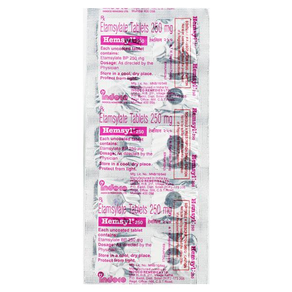 Hemsyl 250mg Tablet 10'S Price, Uses, Side effects, Substitutes | Netmeds