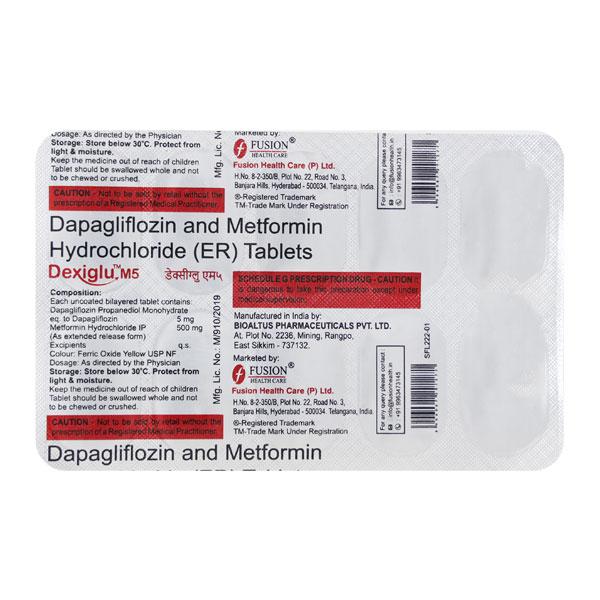 DEXIGLU M 5 Tablet 10's : Price, Uses, Side Effects | Netmeds