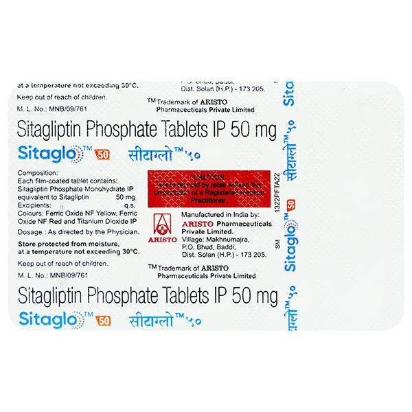 Buy SITAGLO 50 Tablet 15's Online at Upto 25% OFF | Netmeds