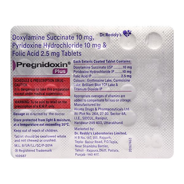 Buy PREGNIDOXIN PLUS Tablet 30's Online at Upto 25% OFF | Netmeds