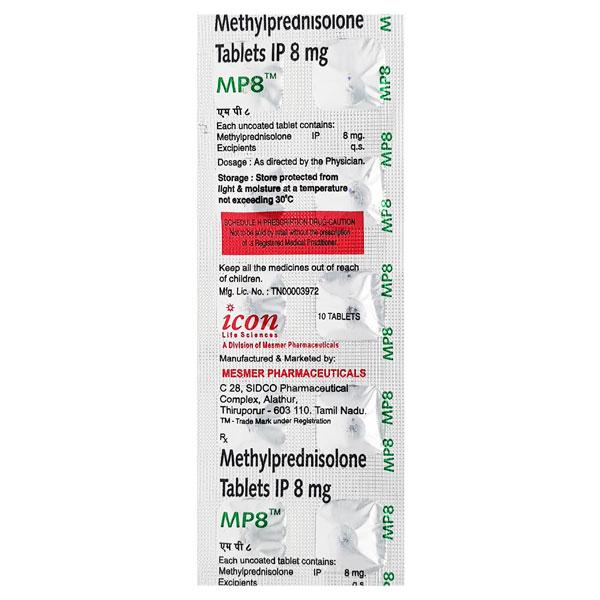 Buy MP 8mg Tablet 10'S Online at Upto 25% OFF | Netmeds