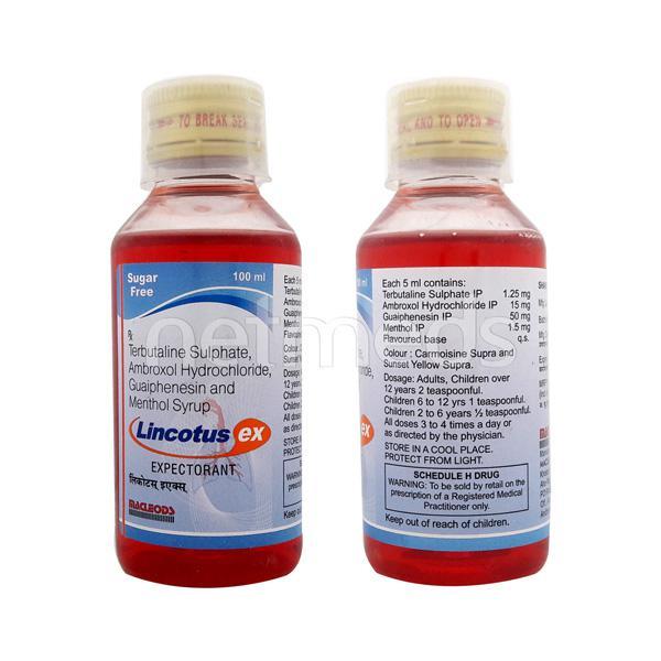 Buy Lincotus EX Sugar Free Expectorant 100ml Online at Upto 25% OFF ...