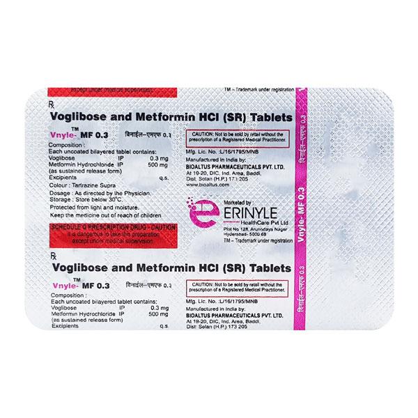 VNYLE MF 0.3mg Tablet 10's : Price, Uses, Side Effects | Netmeds