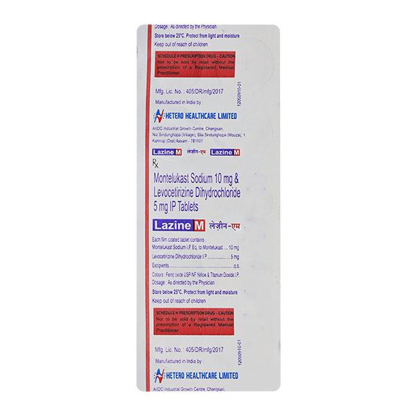 LAZINE M Tablet 10's - Buy Medicines online at Best Price from Netmeds.com