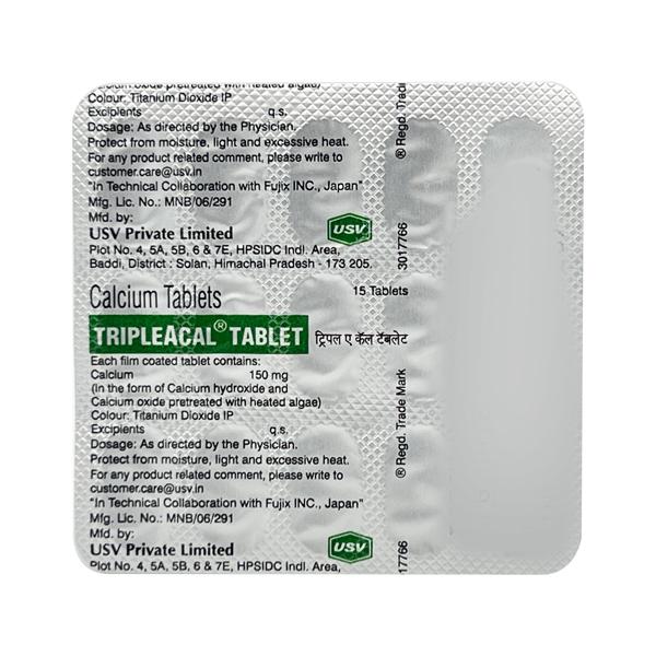 Buy TRIPLE A CAL Tablet 15's Online at Upto 25% OFF | Netmeds