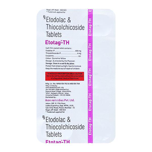 Buy ETOTAG TH Tablet 10's Online at Upto 25% OFF | Netmeds