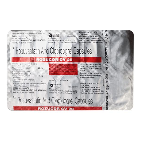 Buy ROZUCOR CV 20/75mg Capsule 10's Online | Netmeds