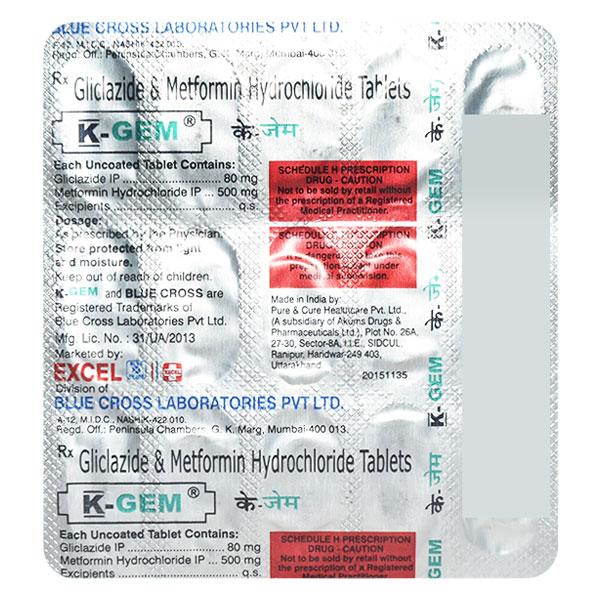 K Gem Tablet 15'S : Price, Uses, Side Effects | Netmeds
