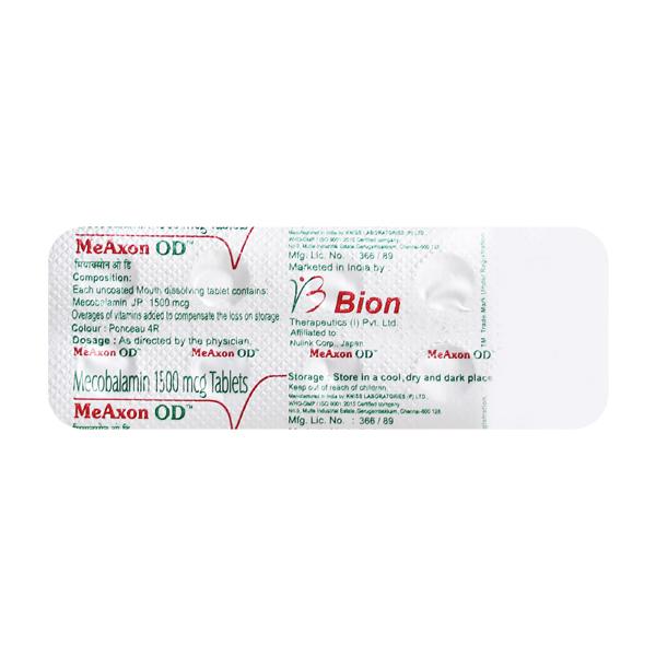 MEAXON OD Tablet 10's Price, Uses, Side effects, Substitutes | Netmeds