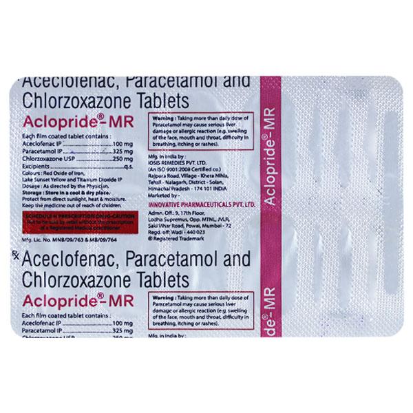 ACLOPRIDE MR Tablet 10's Price, Uses, Side effects, Substitutes | Netmeds