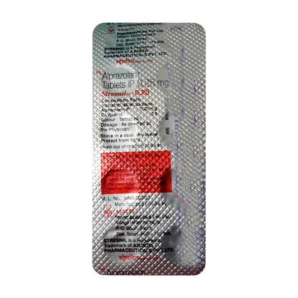 Stresnil 0.25mg Tablet 10'S - Price, Uses, Side Effects, and ...