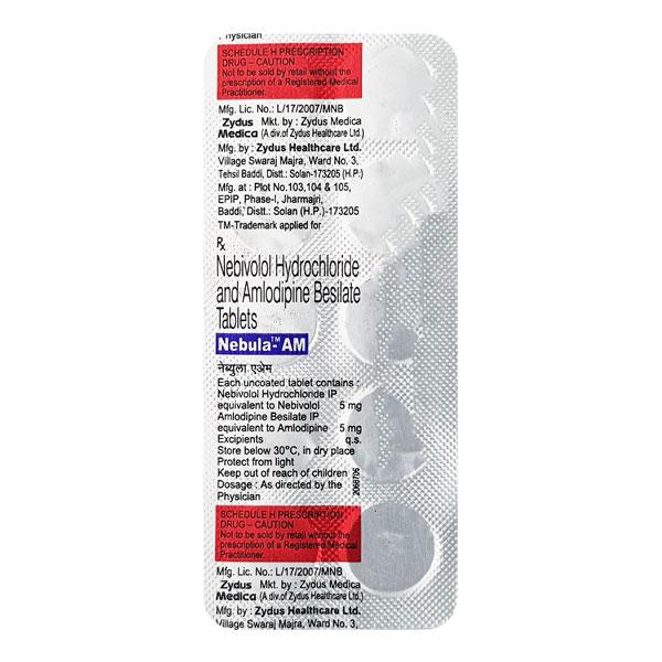 Nebula AM Tablet 10'S : Price, Uses, Side Effects | Netmeds