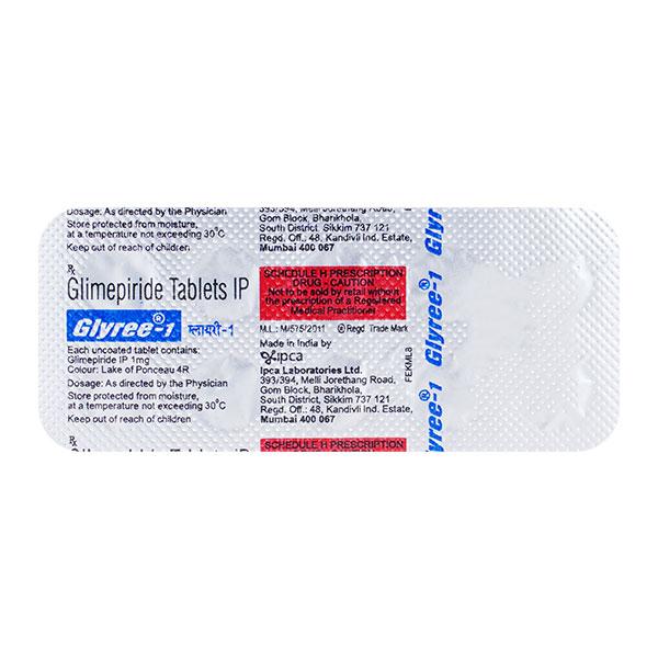 Glyree 1mg Tablet 10'S : Price, Uses, Side Effects | Netmeds