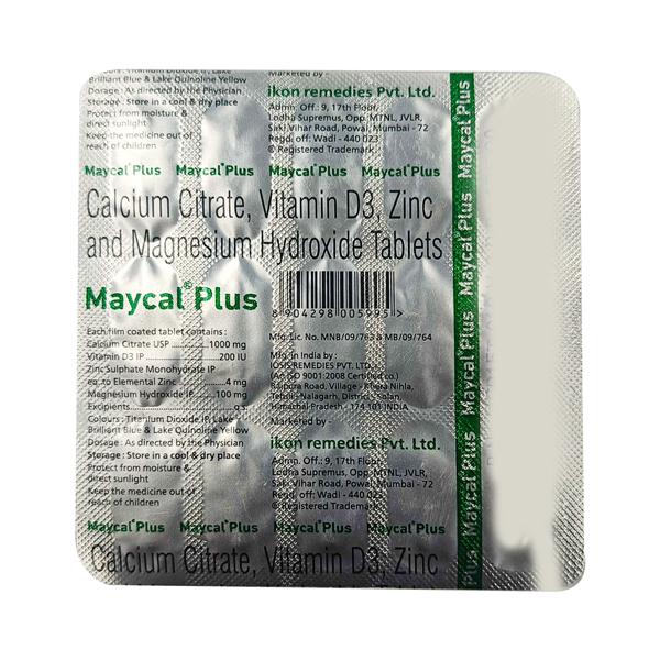 Buy MAYCAL PLUS Tablet 15's Online at Upto 25% OFF | Netmeds