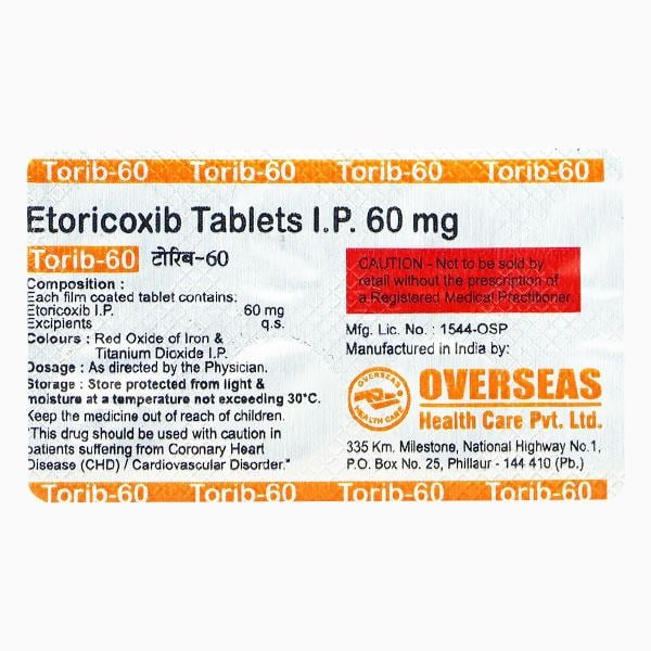 Buy TORIB 60 Tablet 10's Online at Upto 25% OFF | Netmeds