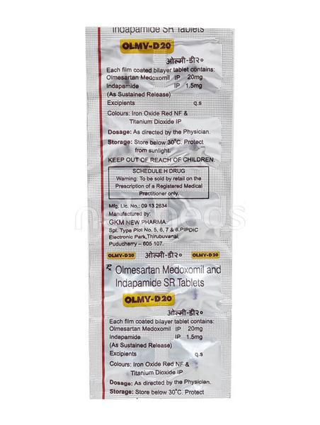 Olmy D 20mg Tablet 10'S : Price, Uses, Side Effects | Netmeds