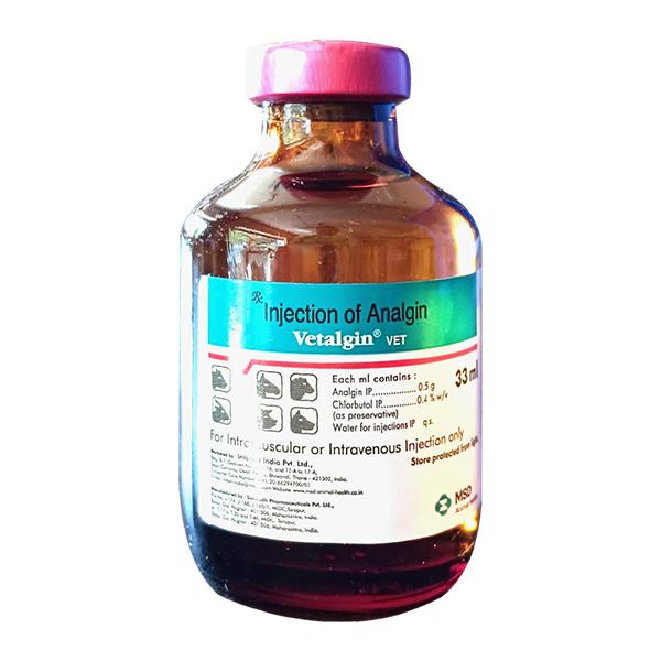 VETALGIN (VET) Injection 33ml Price, Uses, Side effects, Substitutes ...