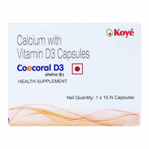COECORAL D3 Capsule 15's Price, Uses, Side effects, Substitutes | Netmeds