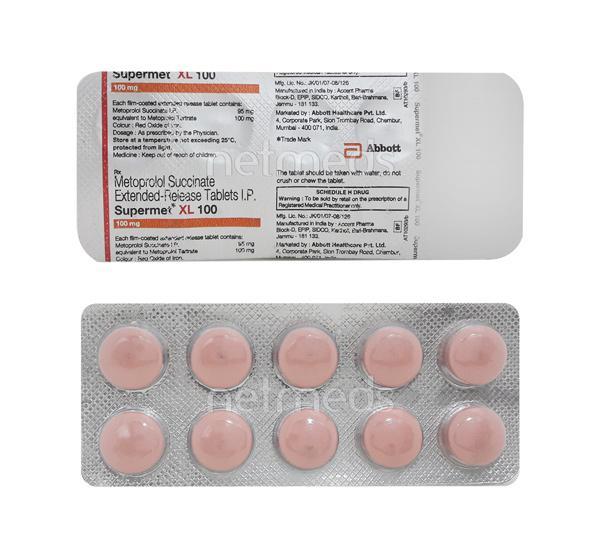 Supermet XL 100mg Tablet 10'S : Price, Uses, Side Effects | Netmeds