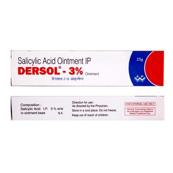 Dersol 3% Ointment 25gm Price, Uses, Side effects, Substitutes | Netmeds